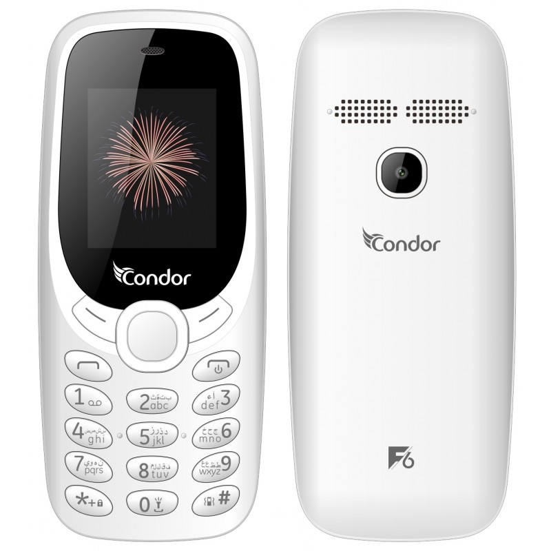 Téléphone Portable Condor F6 / Double SIM / Blanc + SIM Offerte