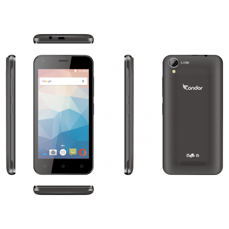 Téléphone Portable Condor Griffe T3 / 3G / Double SIM / Noir + SIM Offerte