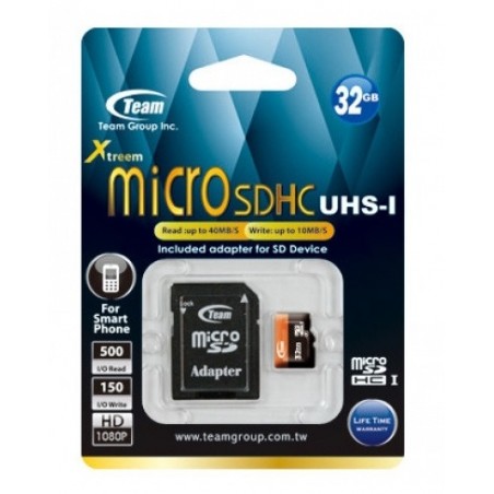Carte mémoire TeamGroup Micro SD UHS-I / 32 Go / Class10