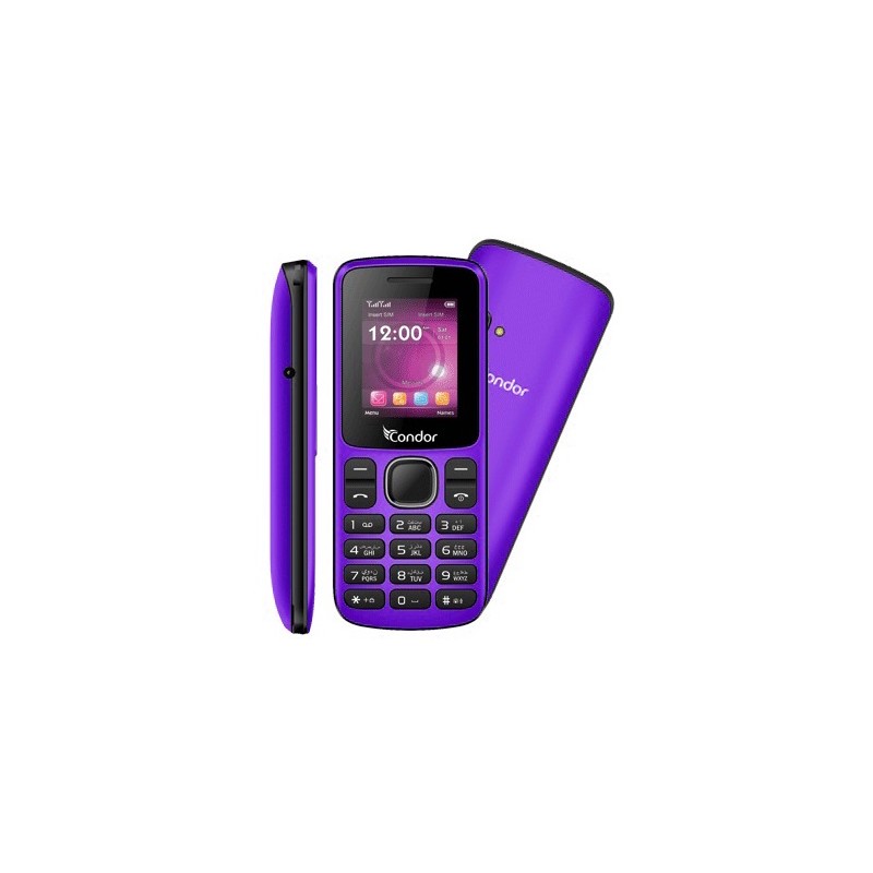 Téléphone Portable Condor F1 Mini / Double SIM / Violet + SIM Offerte