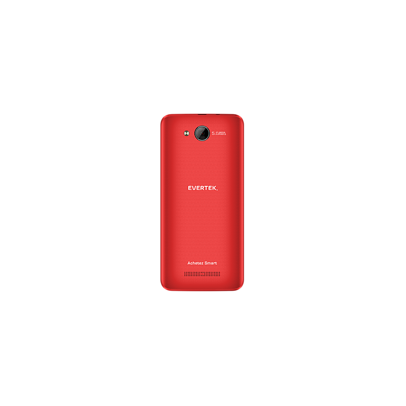 Téléphone Portable Evertek V5 Plus / 4G / Double SIM / Rouge + SIM Orange Offerte (40 Go)