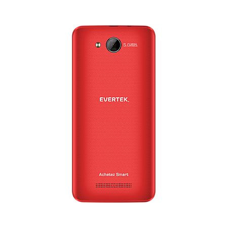 Téléphone Portable Evertek V5 Plus / 4G / Double SIM / Rouge + SIM Orange Offerte (40 Go)