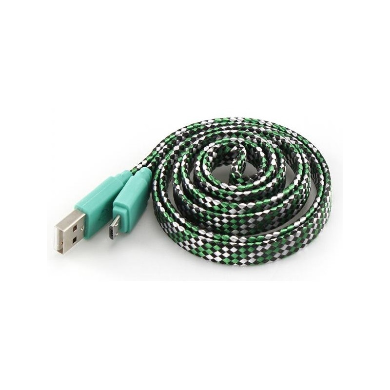 Câble USB Vers Micro USB Plat / 1M / Vert