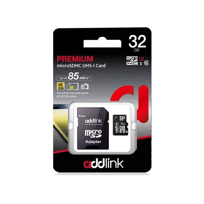 Carte mémoire Addlink Micro SD 32 Go Class10 UHS-I