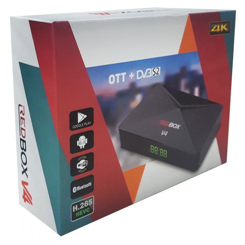Récepteur RedBox V4 4K Android Wifi + Tuner + 18 Mois IPTV + 24 Mois ...