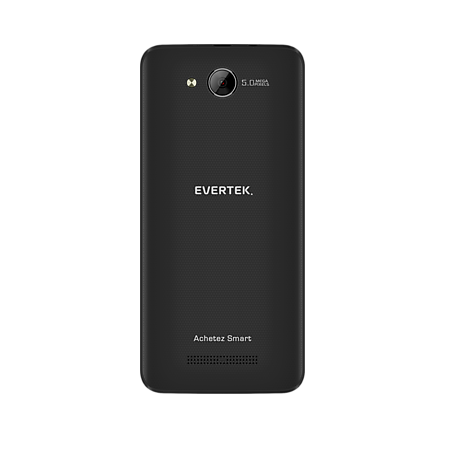 Téléphone Portable Evertek V5 Plus / 4G / Double SIM / Noir + SIM Orange Offerte (40 Go)