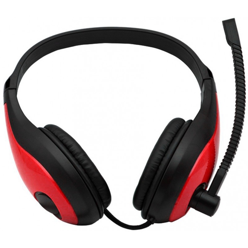 Casque Micro USB KOMC B19 / Noir & Rouge
