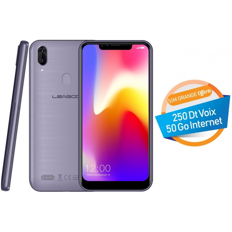 Téléphone Portable Leagoo M11 / 4G / Double SIM / Gris & Bleu + SIM ...