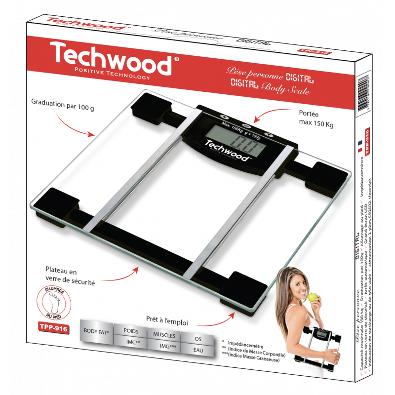 Pèse Personne Digital Techwood TPP-916