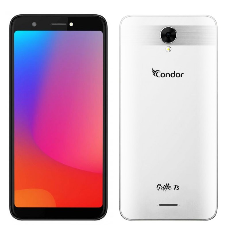 Téléphone Portable Condor Griffe T5 / 3G / Double SIM / Blanc + SIM Offerte (40 Go)