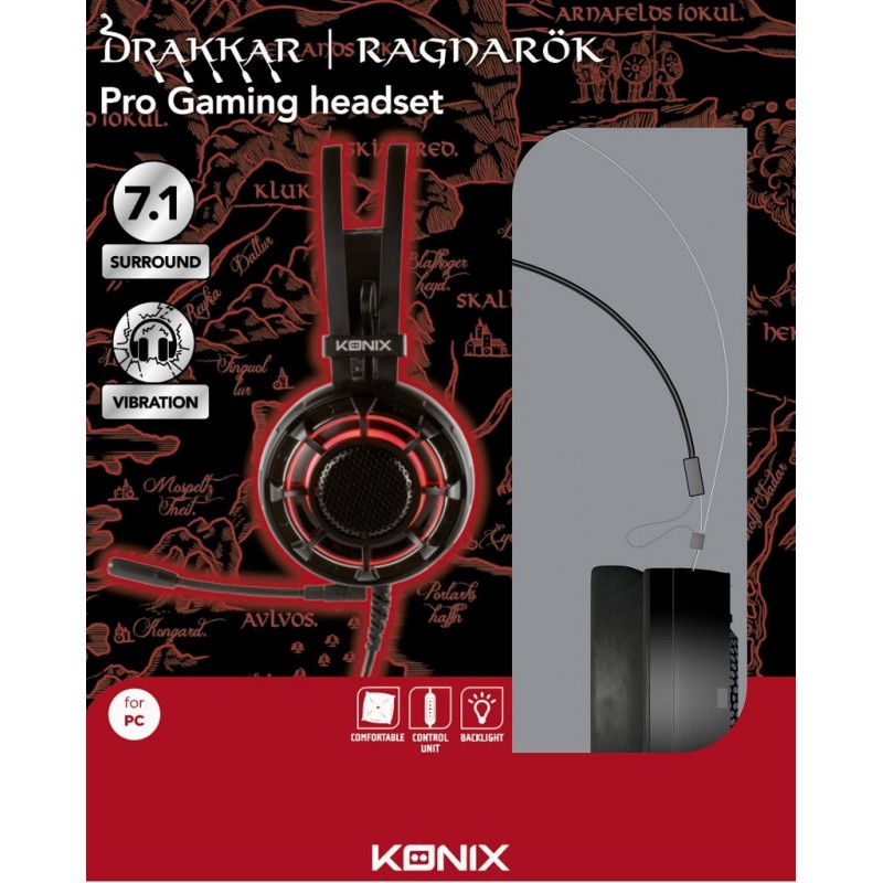 Casque Micro Konix Drakkar Ragnarok 7.1 avec Vibration