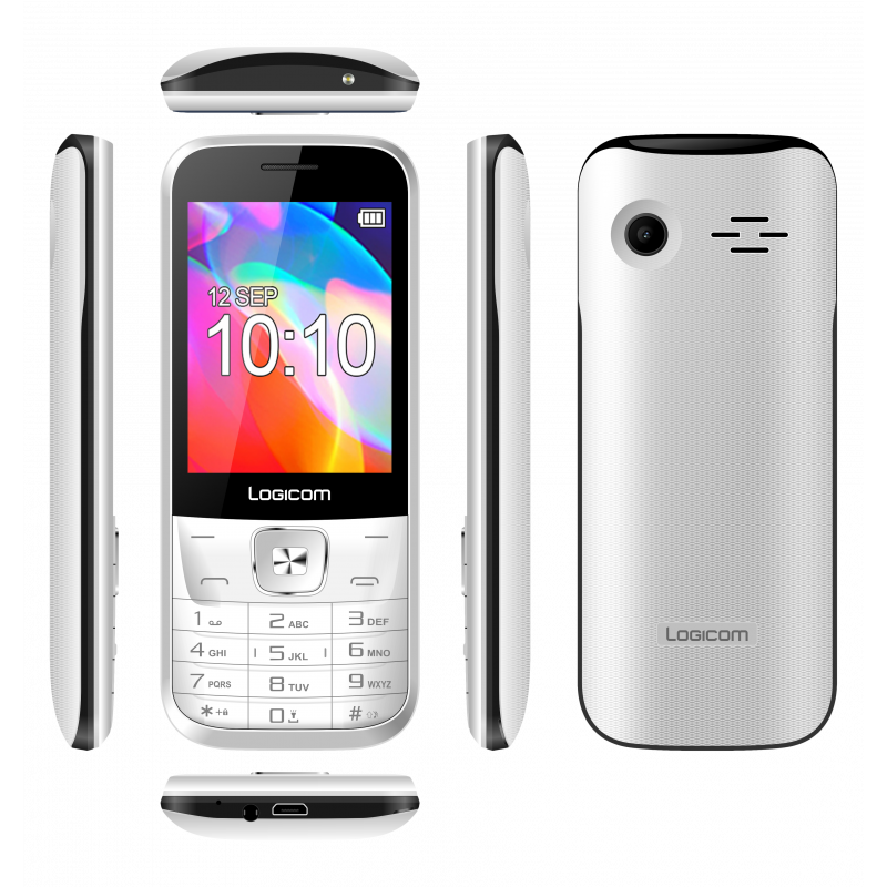 Téléphone Portable Logicom Posh 280 / Double SIM / Blanc