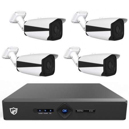Kit DVR JFtech 4 canaux + 4 Caméras Externes 2MP