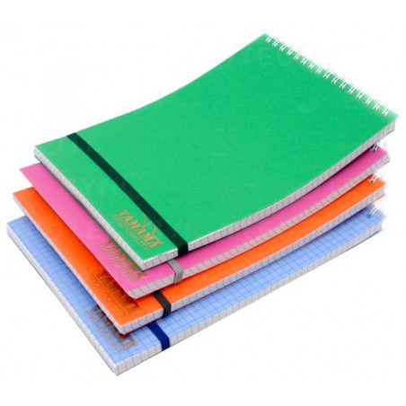 Bloc note YAMAMA Wiro A5 70G 160p Lignée + Élastique