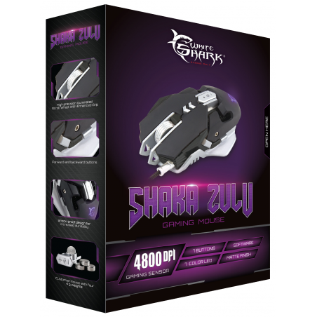 Souris White Shark SHAKA ZULU GM-5001 / Noir