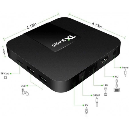 Récepteur Box Android X3 Mini 2Go / 16Go + 18 mois IPTV