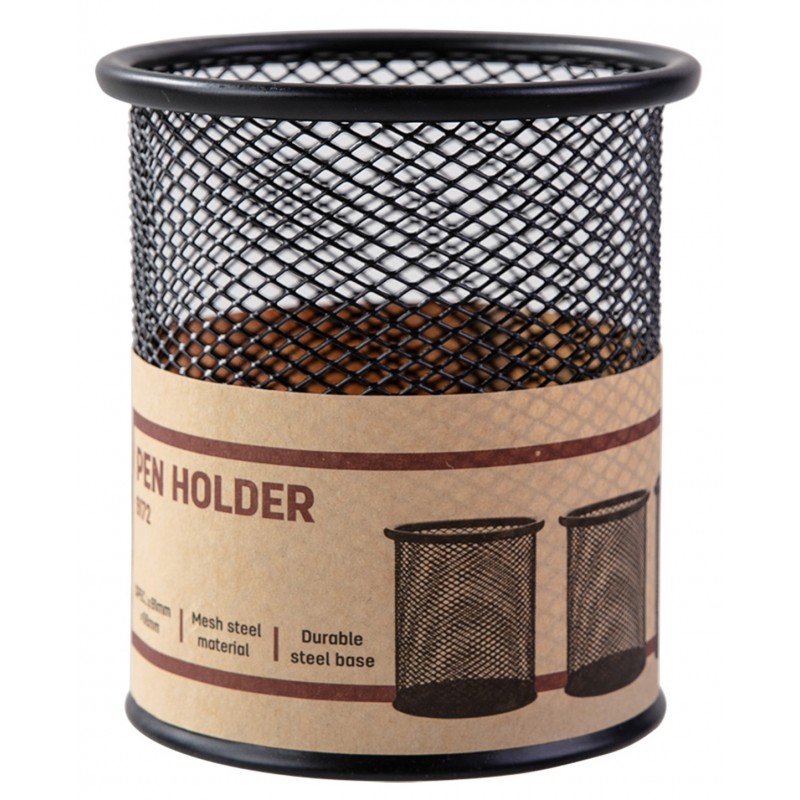 Porte Stylo en métal Cylindre Deli E9172 / Noir