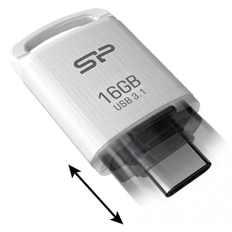 Clé USB Silicon Power Mobile C10 / USB Type-C / 16 Go / Blanc