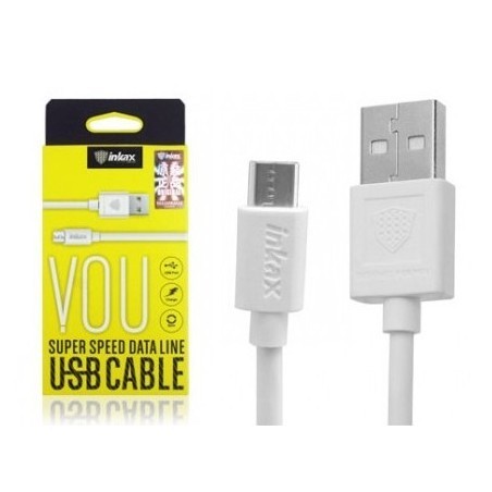Câble USB vers Micro USB Inkax CK-13 / 1M / Blanc