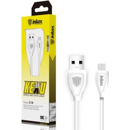 Câble USB vers Micro USB Inkax CK-22 2.1A / 1M / Blanc