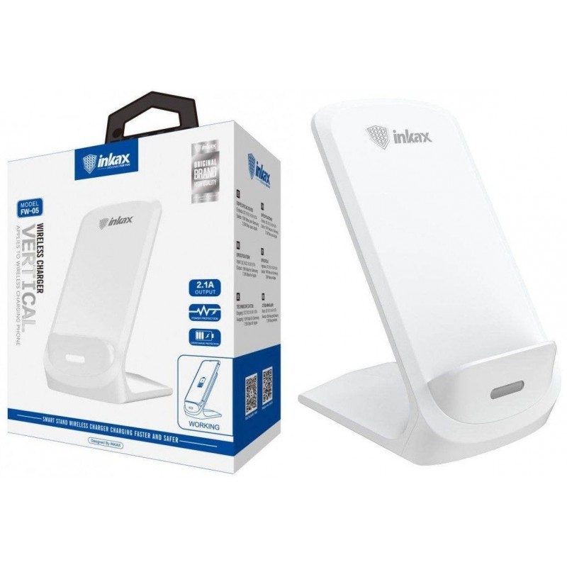 Chargeur sans fil Inkax FW-05 2.1A / Blanc