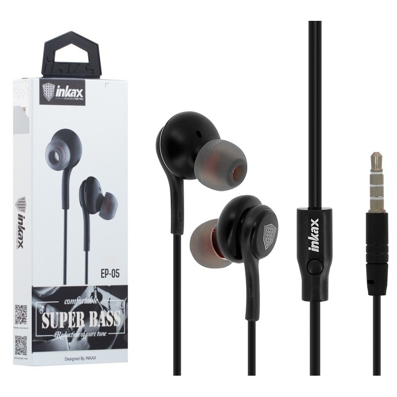 Écouteurs intra-auriculaires Inkax EP-05 / Noir