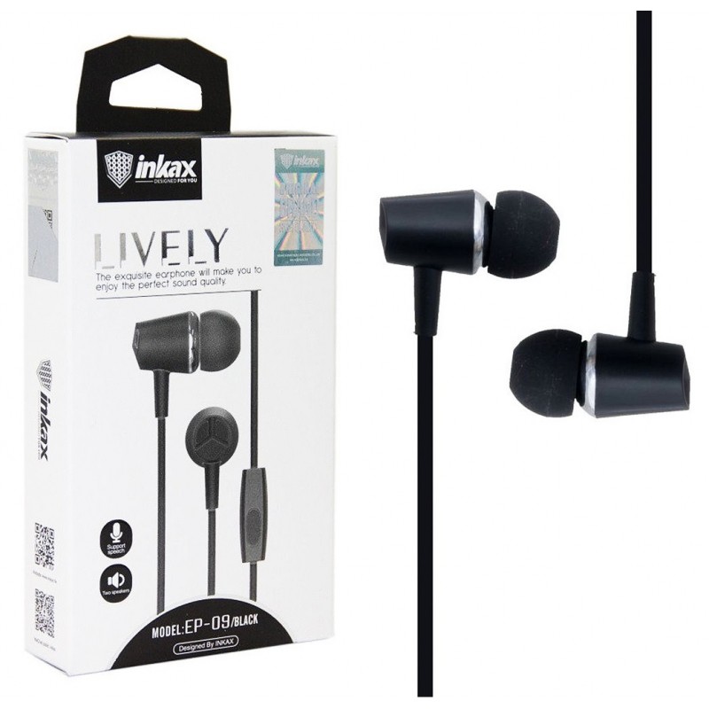 Écouteurs intra-auriculaires Inkax EP-09 / Noir
