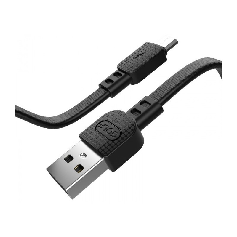 CÂBLE USB VERS MICRO USB GOLF GC-66M / 1M / Noir