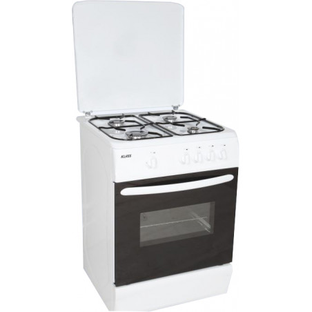 Cuisinière KLASS TG6640BB Basic 4 Feux 60 x 60cm / Blanche