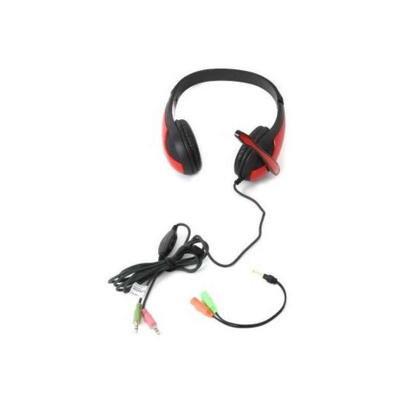 Casque avec Micro Gaming Omega FreeStyle FH4008R / Rouge