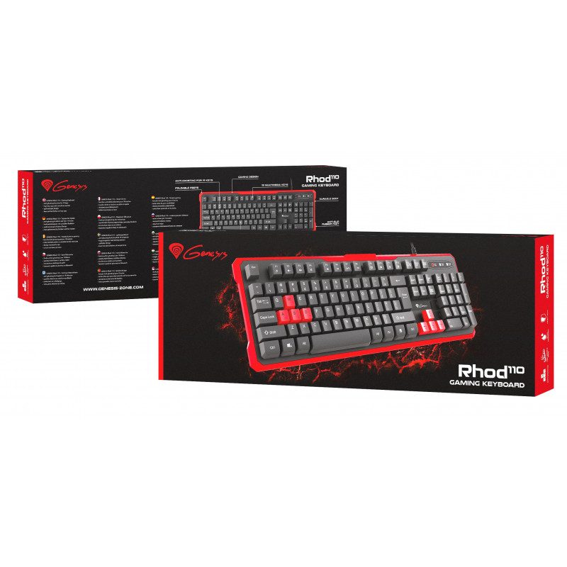 Clavier Gaming Genesis Rhod 110 / Noir & Rouge