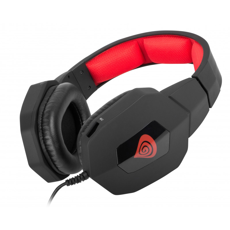 Casque avec Micro Gaming Genesis Argon 400 / Noir & Rouge