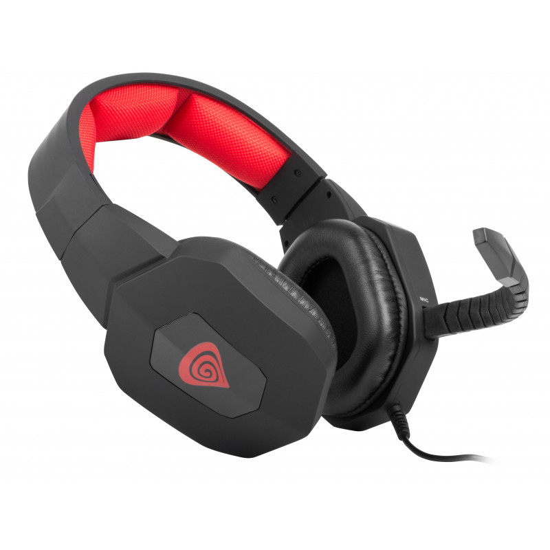 Casque avec Micro Gaming Genesis Argon 400 / Noir & Rouge