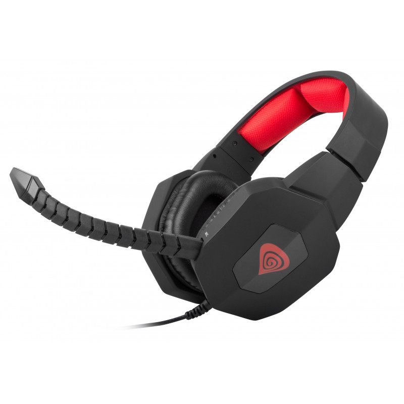 Casque avec Micro Gaming Genesis Argon 400 / Noir & Rouge