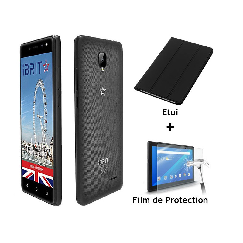 Tablette IBRIT Phablet Max / 7" / 3G / Gris + Etui + Film de Protection