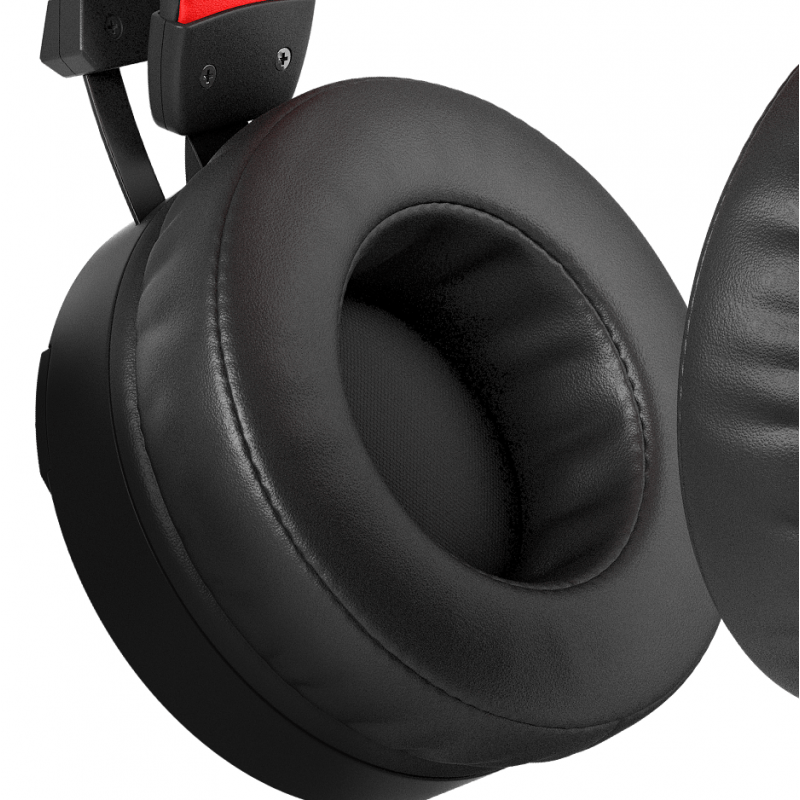 Casque avec Micro Gaming Genesis Neon 360 2.0 / Noir & Rouge