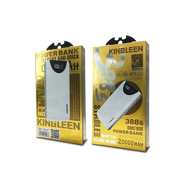 Power Bank Kingleen 388S / 20000 mAh / Blanc