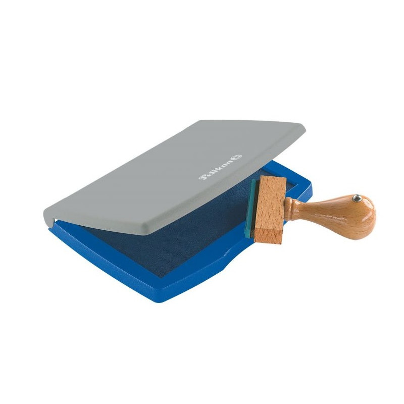 Boîte à Tampon Pelikan en plastique 7x11 cm / Bleu