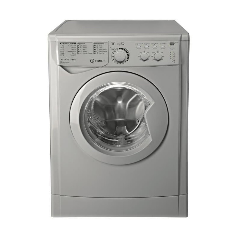 Machine à laver Indesit hublot posable 7KG / Silver