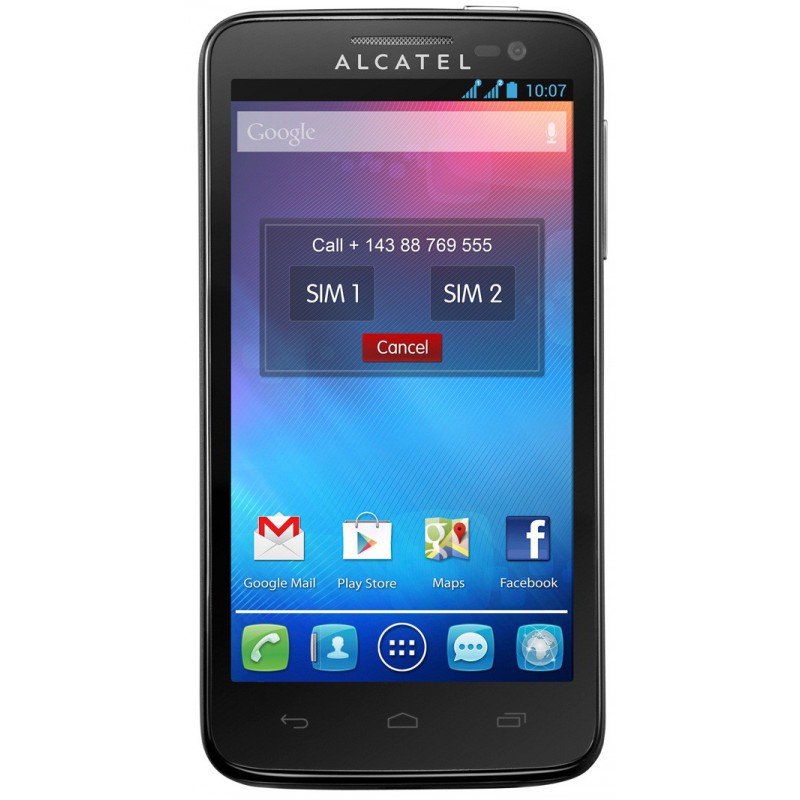Téléphone Portable Alcatel OneTouch X'POP + Carte Mémoire 2 Go / Double SIM