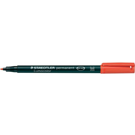 FEUTRE PERMANENT STAEDTLER UNIVERSEL LUMOCOLOR / 1 MM / ROUGE
