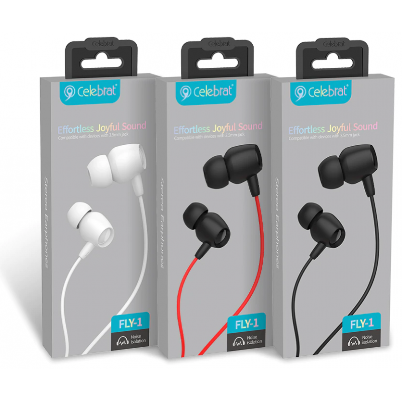 Ecouteur avec Micro Celebrat Fly 1 / Blanc