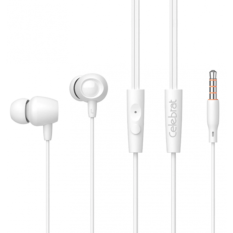 Ecouteur avec Micro Celebrat Fly 1 / Blanc