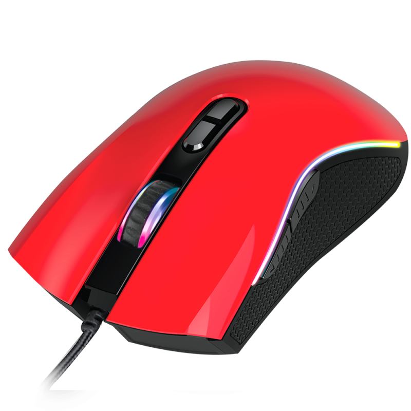 Souris Gaming Pro Rampage SMX-R44 - RGB - 6400 DPI - Rouge