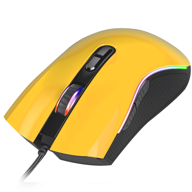 Souris Gaming Pro Rampage SMX-R44 - RGB - 6400 DPI - Jaune
