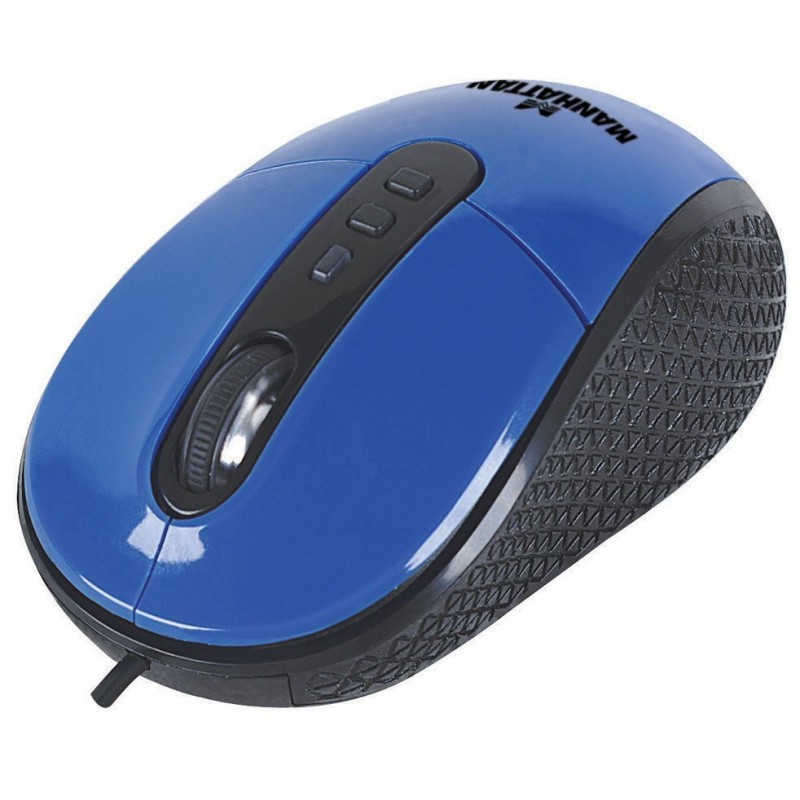 Souris Optique USB Manhattan RightTrack Bleu