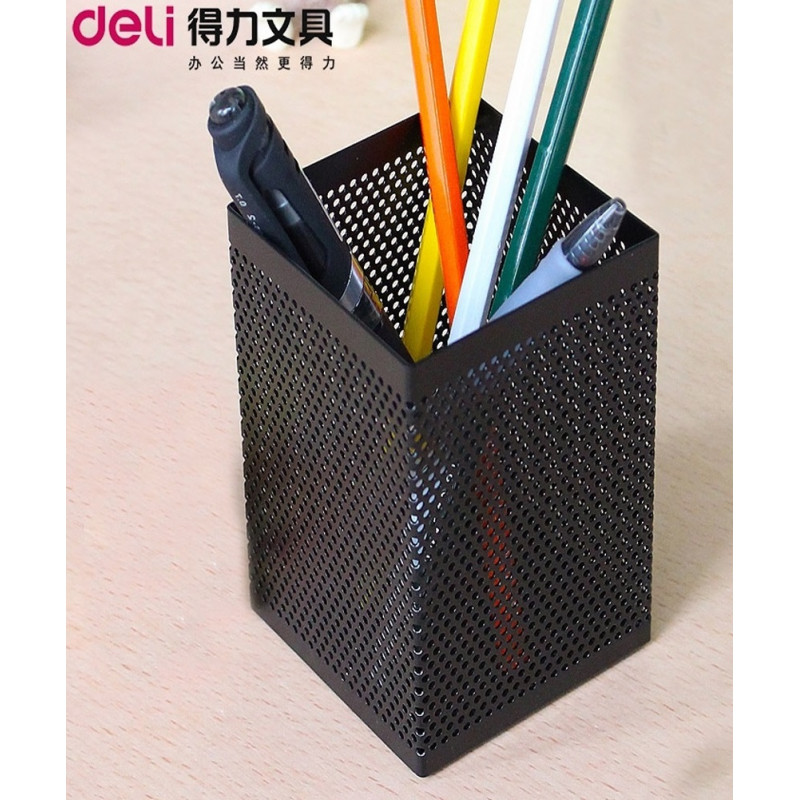 Porte Stylo en métal Deli Square E908 / Noir