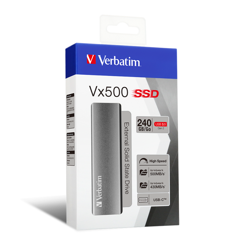 Disque SSD Externe Verbatim Vx500 / USB 3.1 / 240 Go