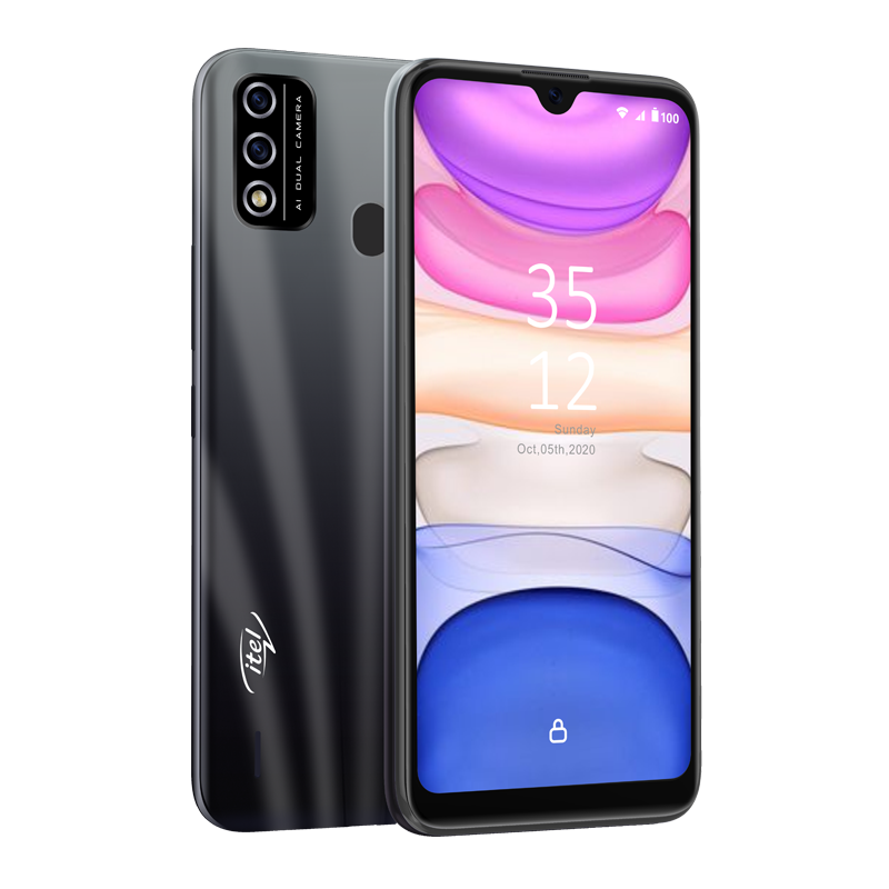 Téléphone portable Itel A48 / Double SIM / 16Go / Noir