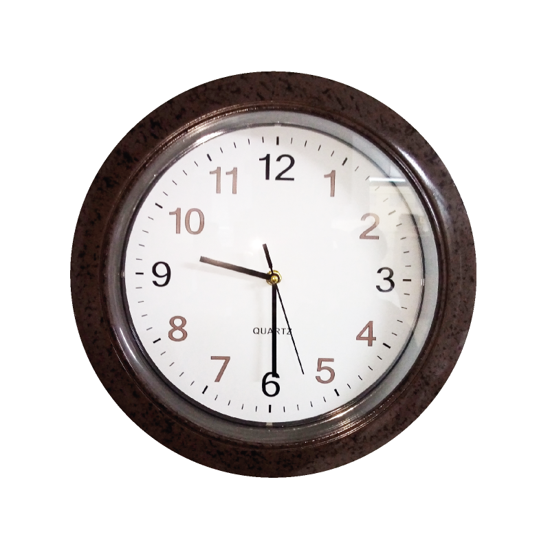 Horloge murale 30 cm / Cercle Rouge Marbre